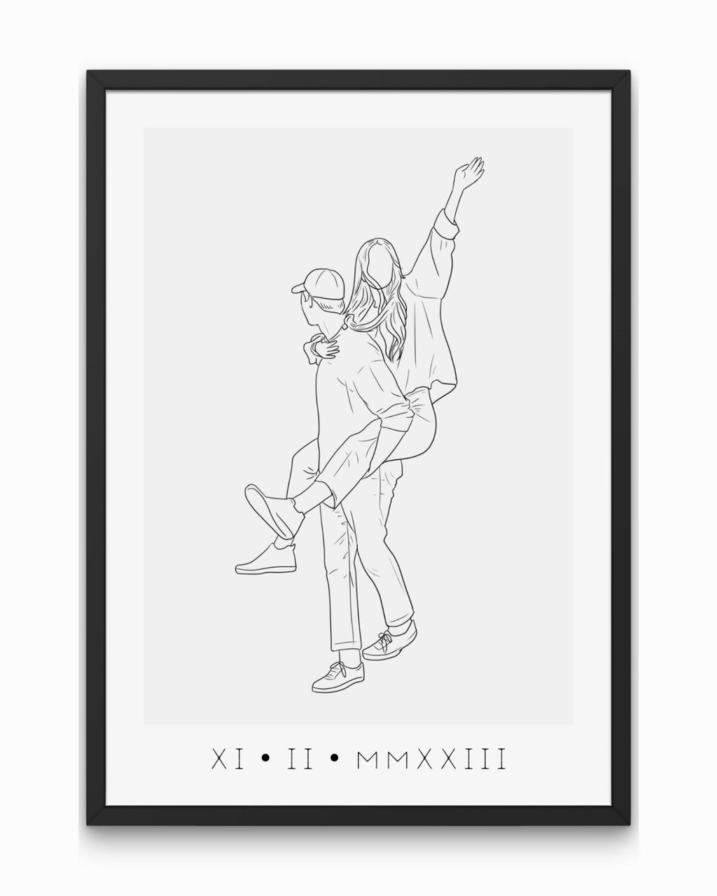 Couples/Anniversary Custom Line Art Portrait – Atelier Prints
