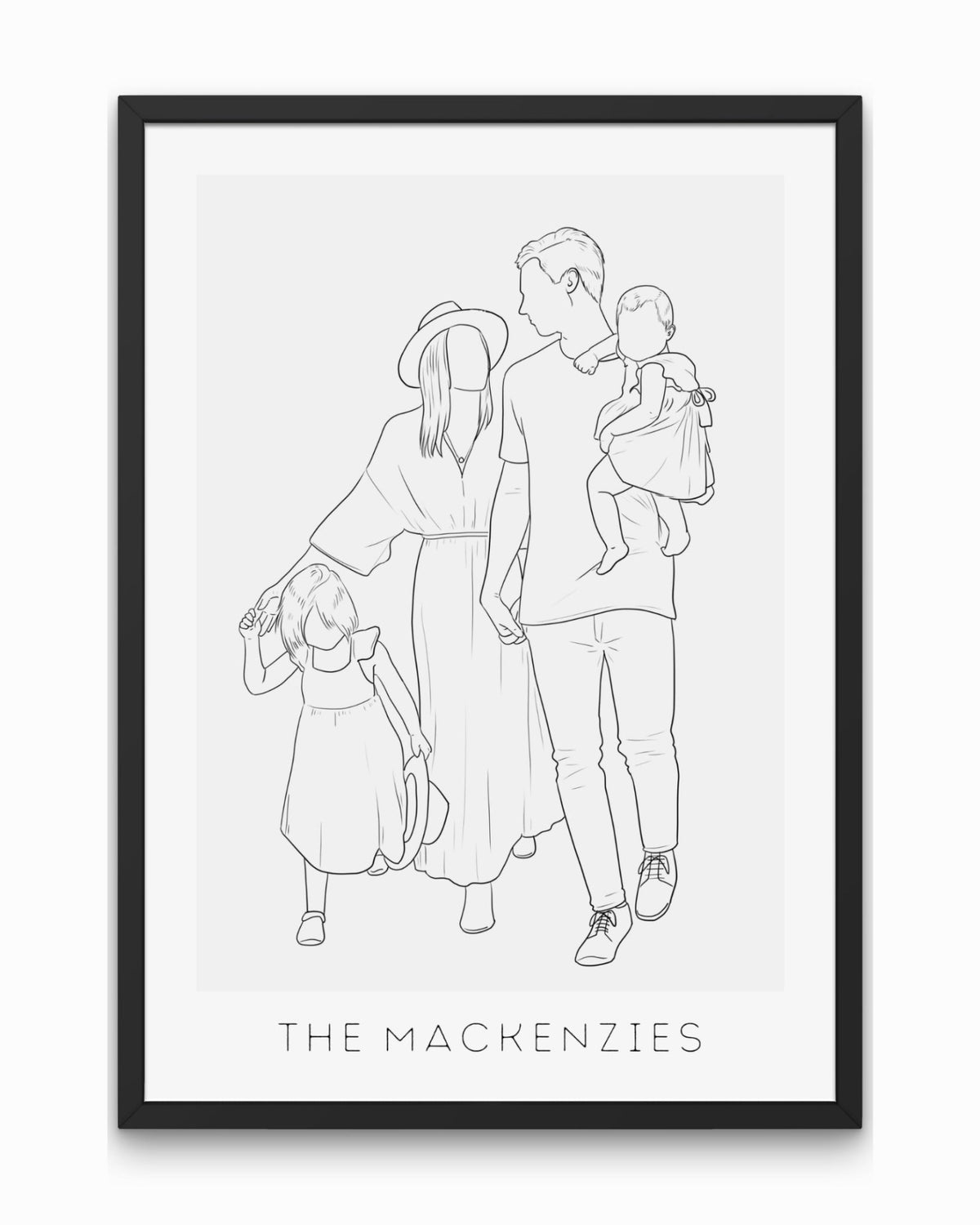 Family Custom Line Art Portrait – Atelier Prints